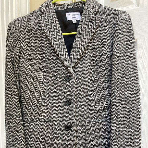Uniqlo | Jackets & Coats | New Uniqlo X Ines De La Fressange Wool Tweed Grey Suit With Pant ...